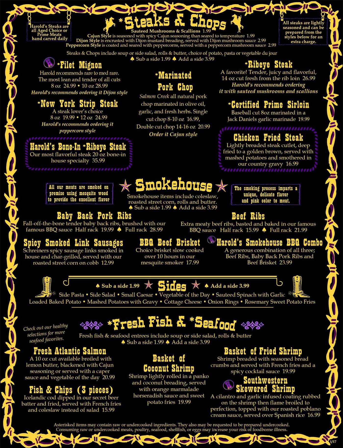 Main-menu-steaks-pg3 - Harold's Cave Creek Corral