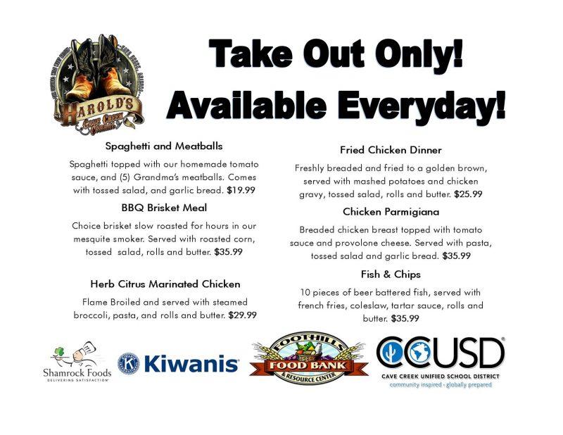 Harold's Menus - Harold's Cave Creek Corral