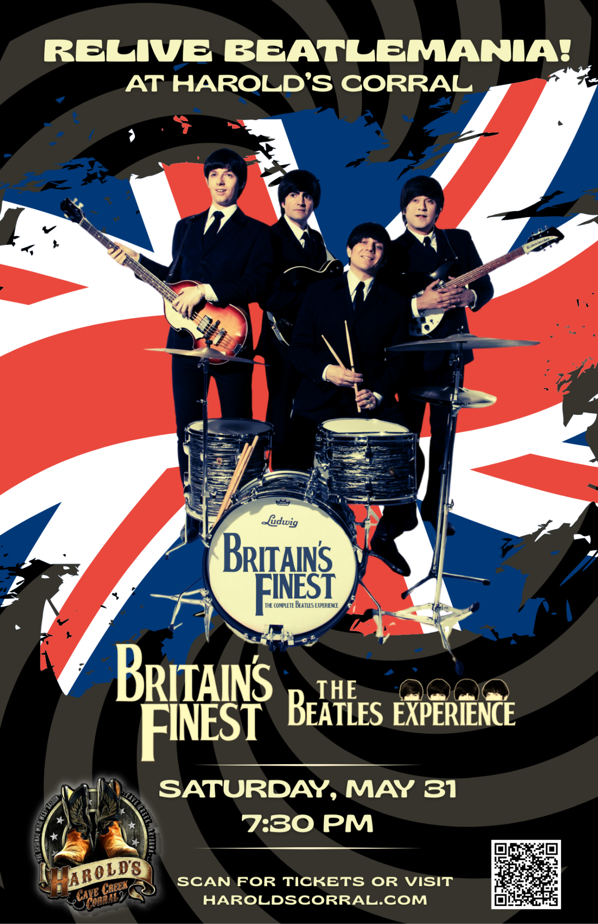 Britain's Finest - A Tribute to the BEATLES - Harold's Cave Creek Corral